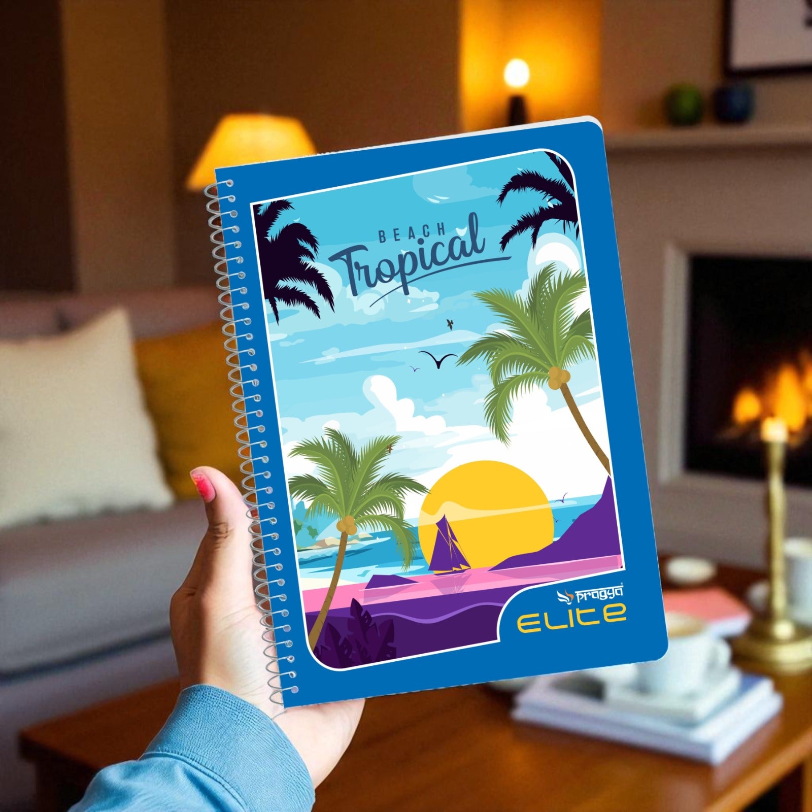 Pragya A4 Spiral Notebook (29.7x21 cm, 300 Pages, Single Line Ruled, 57 ...