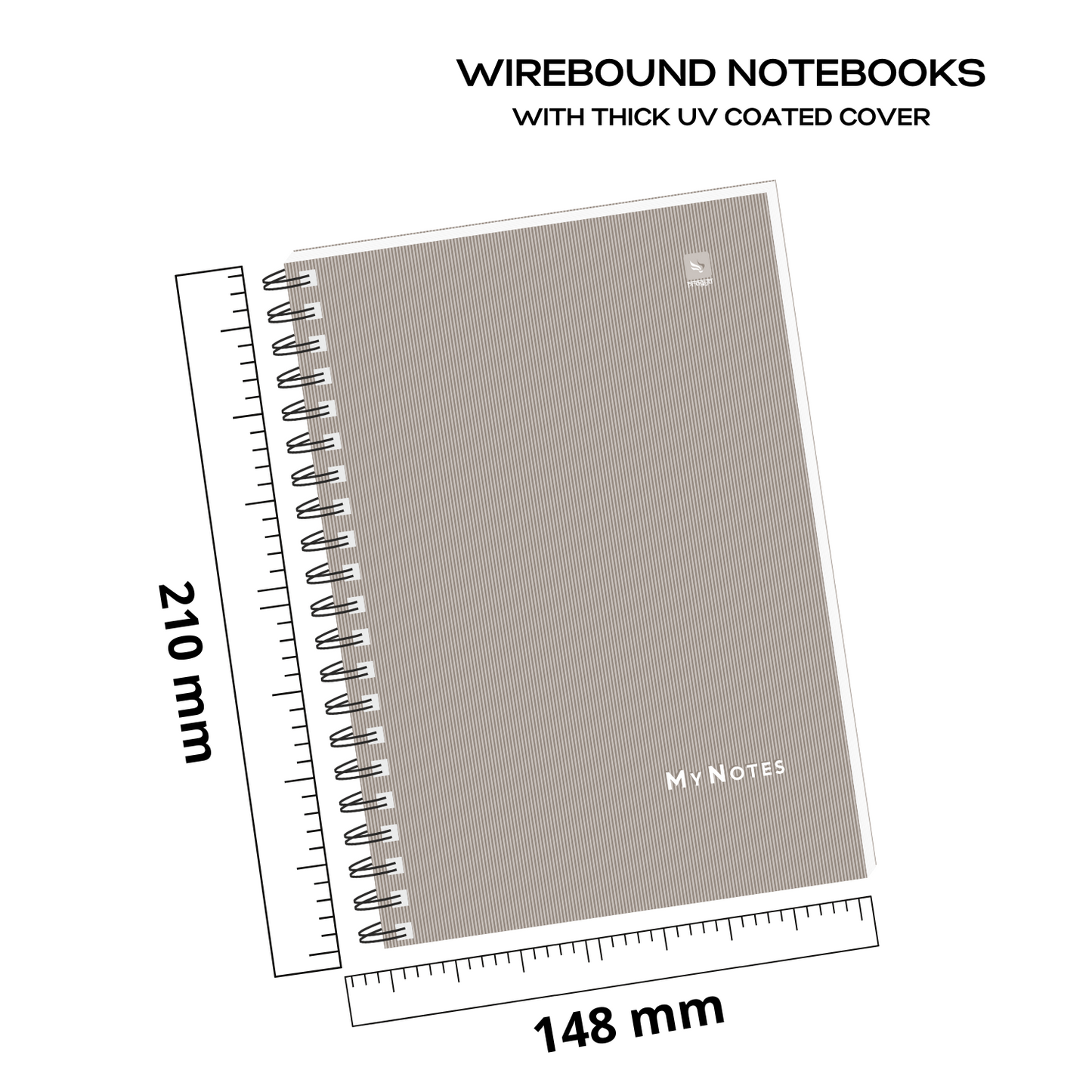 Pragya Wire Bound A5 Notebook (14.8x21 cm, 160 Pages, Single Ruled ...