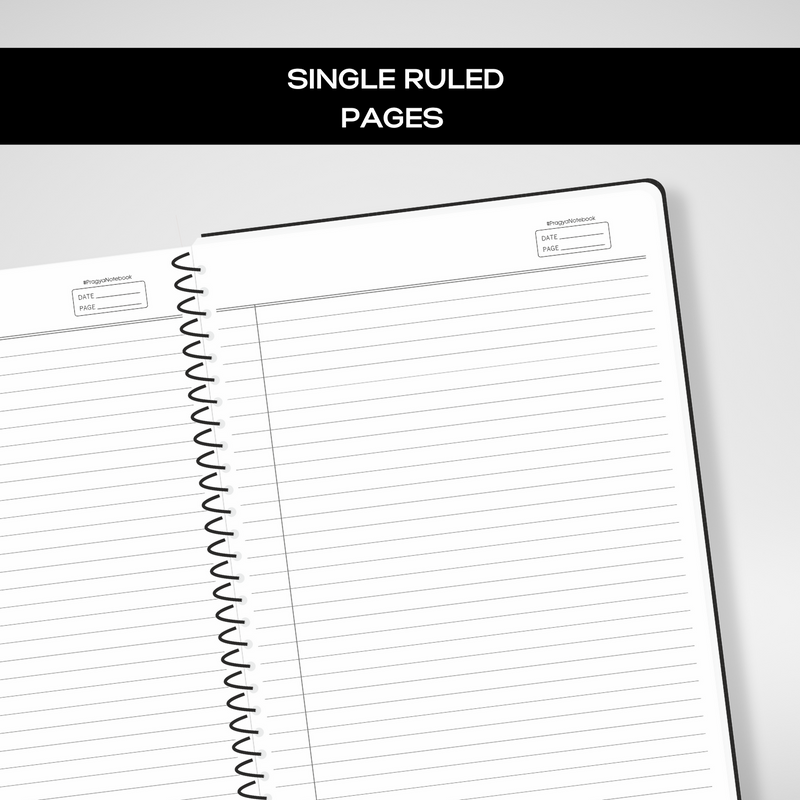 Pragya A4 Spiral Notebook (29.7x21 cm, 300 Pages, Single Line Ruled, 57 ...